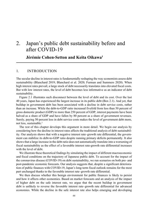 Pdf Japans Public Debt Sustainability Before And After Covid 19