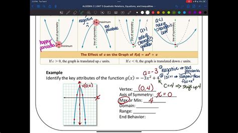 Q1 Quadratic Functions Youtube