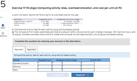 Solved Exerclse Algo Computing Actlvity Rates Chegg Com