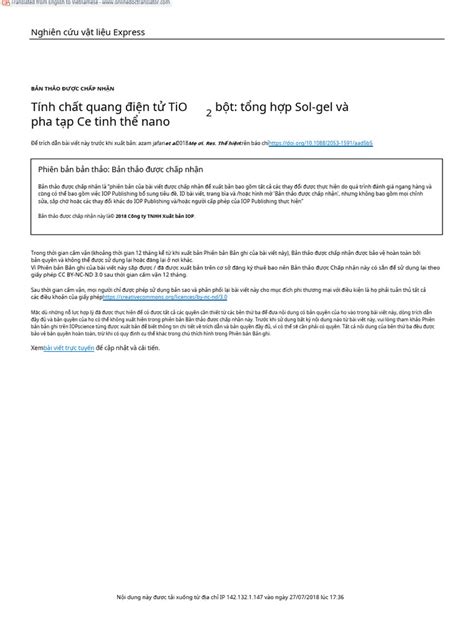 Tio2 Doped Cecl3 En Vi Pdf