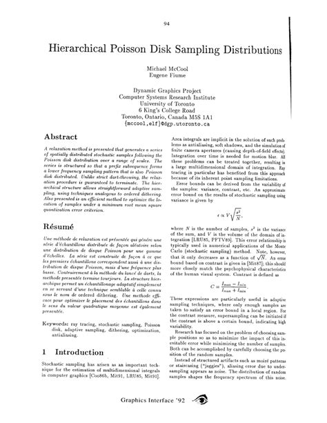 Pdf Hierarchical Poisson Disk Sampling Distributions