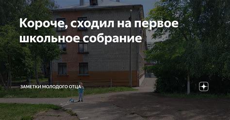Короче сходил на первое школьное собрание Заметки молодого отца Дзен
