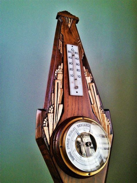Weizsaeker And Carrère Art Deco Barometer And Thermometer Gilded
