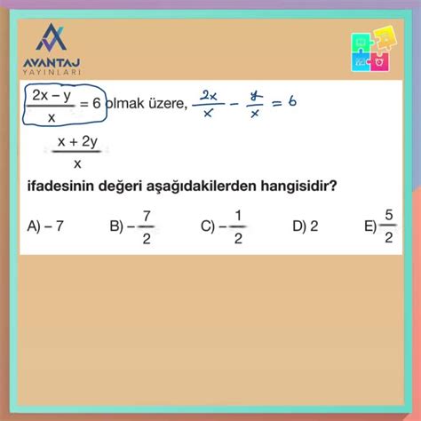 Yks 2023 Oran Orantı 3 Soru 1 Video Kaynka Avantajyayinlari