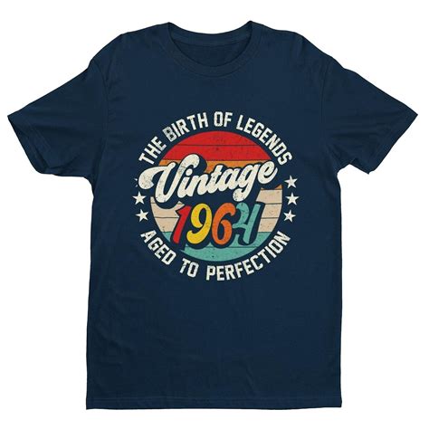 60th Birthday In 2024 T Shirt Vintage 1964 Birth Of Legends Aged To