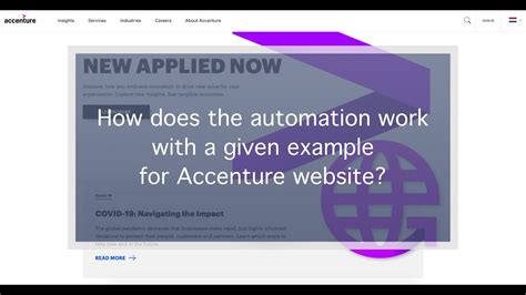 How Does The Automation Work With A Given Example For Accenture Website YouTube