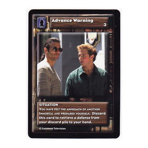 Advance Warning Retrieve Highlander The Card Game Watchers Chronicle