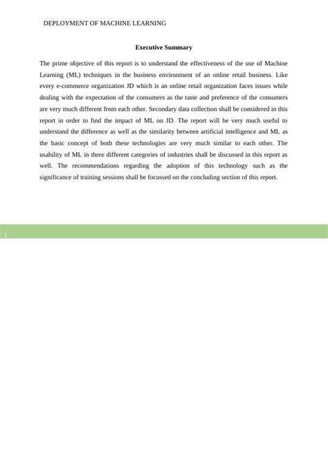 Deployment Of Machine Learning Report 2022