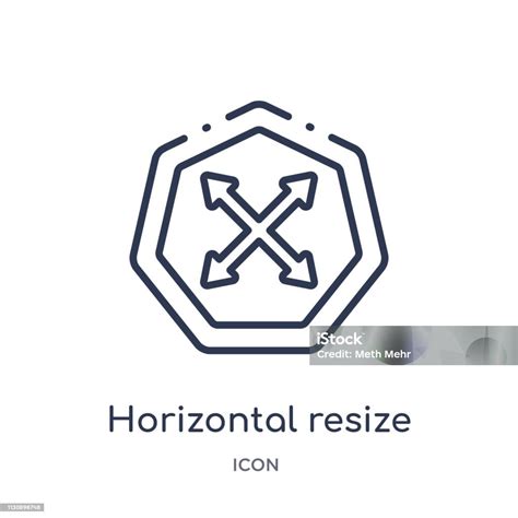 Linear Horizontal Resize Icon From Arrows Outline Collection Thin Line