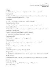 Chapter 4 Assignment Lynette Williams Information Technology