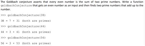 Solved The Goldbach Conjecture Asserts That Every Even