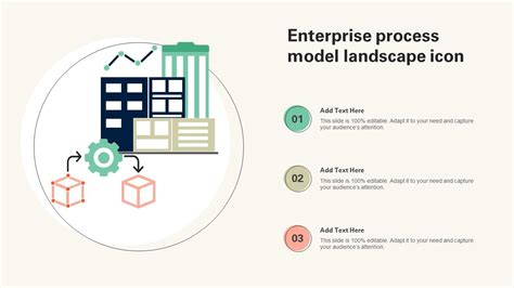 Enterprise Process Model Landscape Icon Ppt Presentation