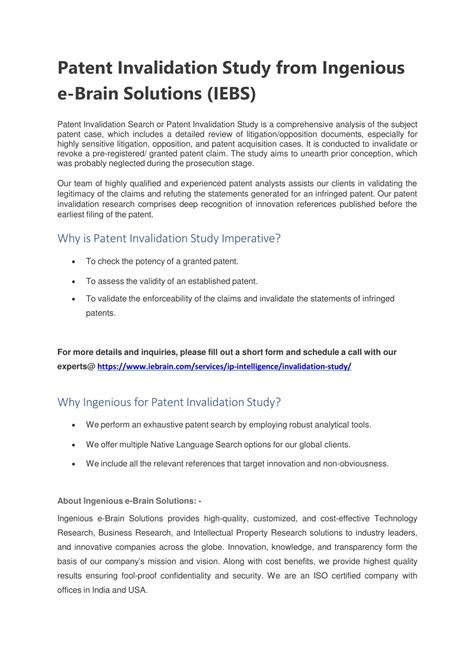 Ppt Patent Invalidation Search Powerpoint Presentation Free Download