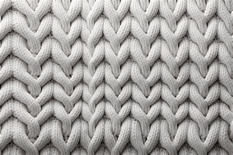 White Knitted Wool Fabric Texture Background Soft And Cozy Patterned