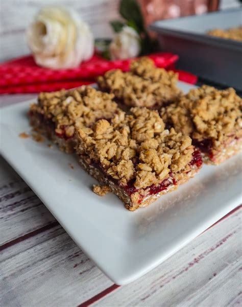 Vegan Raspberry Jam Bars Fragrant Vanilla Cake