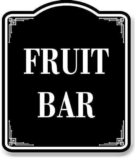 Fruit Bar Black Aluminum Composite Sign 2024
