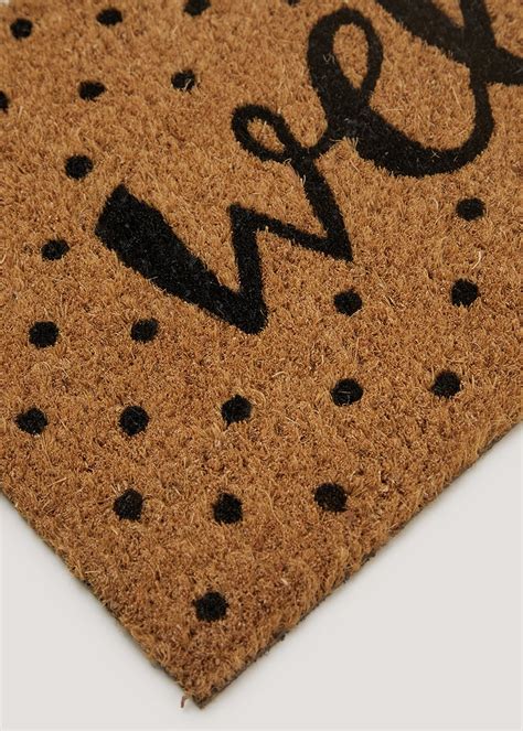 Natural Spot Welcome Doormat Matalan