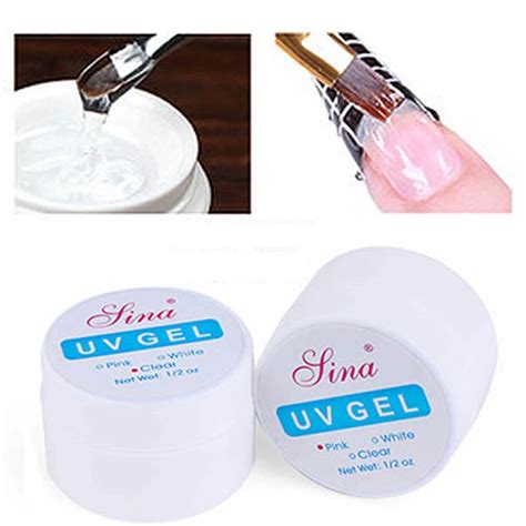 3 Colors Clear Poly Uv Gel Builder Nail Tips 15ml Extension Gel