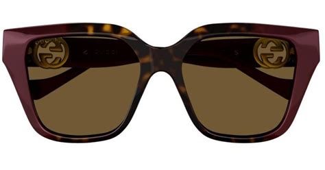 Gucci Square Frame Chain Linked Sunglasses In Black Lyst