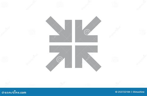 Size Icon Reduce Vector Symbol Simple Zoom Arrow Sign Contraction
