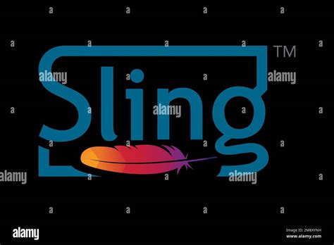 Apache Sling Logo Black Background Stock Photo Alamy
