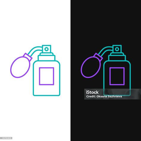 흰색과 검은색 배경에 격리된 분무기 아이콘이 있는 라인 애프터면도 병 쾰른 스프레이 아이콘 남성 향수 병 다채로운 개요 개념 벡터 0명에 대한 스톡 벡터 아트 및 기타