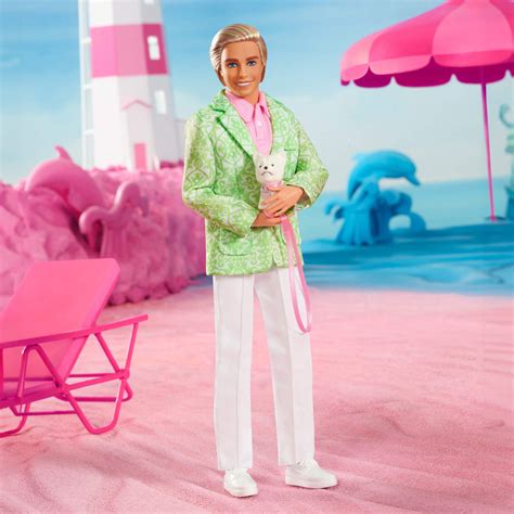 “sugars Daddy” Ken Doll In Pastel Suit With Dog Barbie The Movie