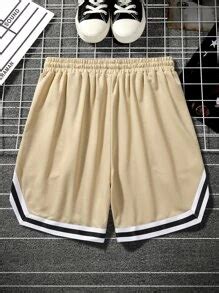 Manfinity Sporsity Bermudas Solta Letras Gráficas Para Homens Detalhe Contrastante E