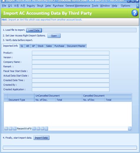 Import Third Party XML