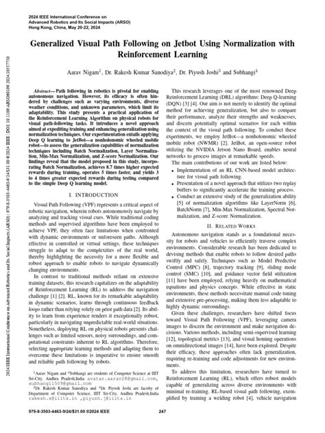 Generalized Visual Path Following On Jetbot Using Normalization With Reinforcement Learning