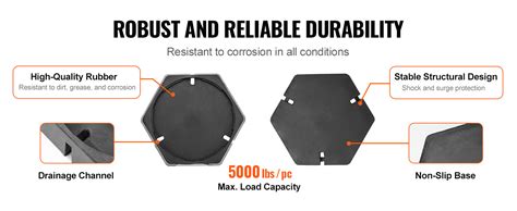 Vevor Rv Leveling Pads 9 Inch Round Landing Feet Permanent Attached