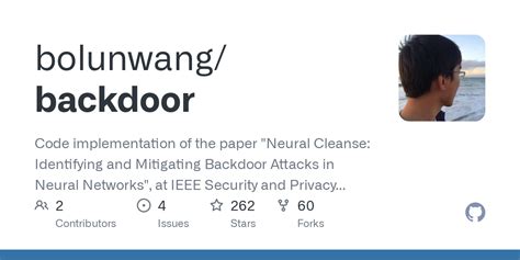 Github Bolunwangbackdoor Code Implementation Of The Paper Neural