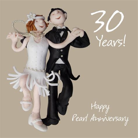 Happy 30th Pearl Anniversary Greeting Card One Lump Or Two Cards