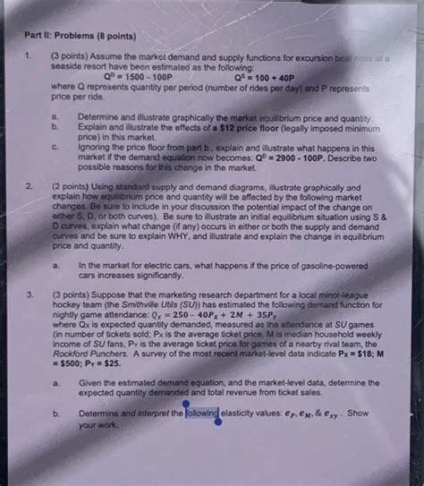 Solved Part Ii Problems 8 Points 1 3 Points Assume The