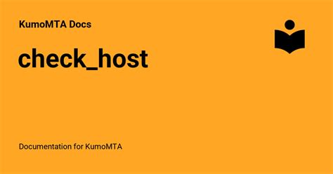 Checkhost Kumomta Docs