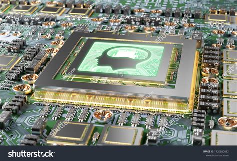 Artificial Intelligence Complex Modern Gpu Card Stock Illustration