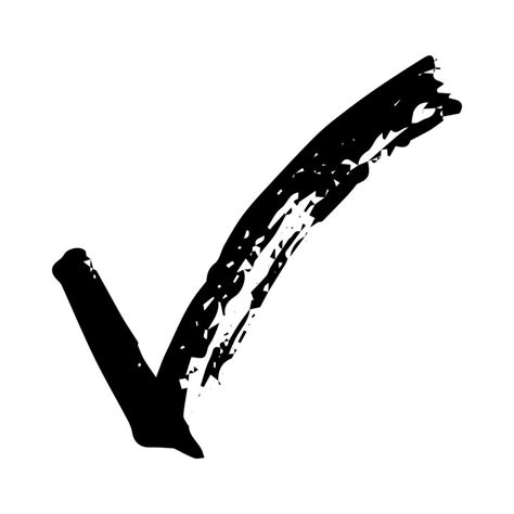 hand drawn check mark illustration marker right sign clipart ink