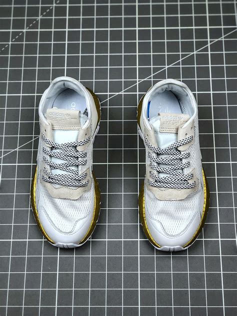 Adidas Nite Jogger White Gold Metallic For Sale Moehfashion