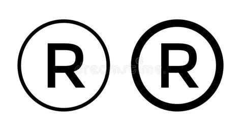 Vector De Icono De Marca Registrada Símbolo De Signo Del Alfabeto R