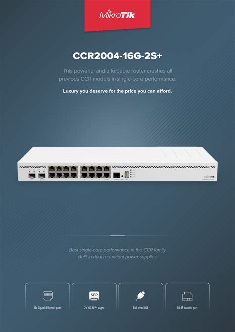 Mikrotik Ccr2004 16g 2s Cloud Core Router Datasheet And Brochure