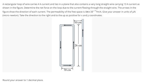 Solved A Rectangular Loop Of Wire Carries A Current And Chegg Com