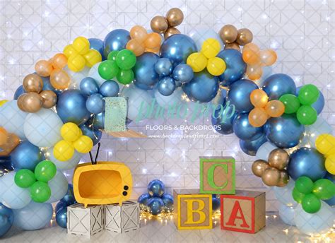Back To School Photography Backdrop Abcs Primary Colors Blocks