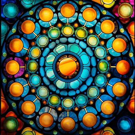 Kaleidoscope Stained Glass Png Clipart 50 High Quality Png Instant Download Scrapbooking