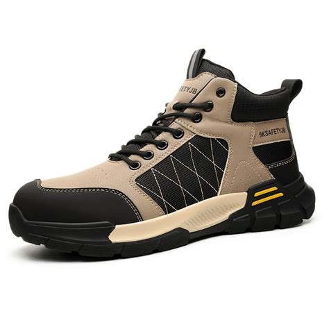 Steel Toe Safety Shoes For Men Women Lightweight Work Sneakers Leather