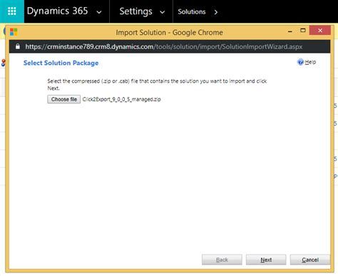 install click2export in dynamics 365 crm microsoft dynamics 365 crm