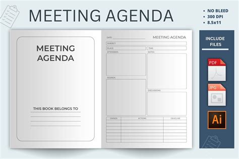 Meeting Agenda Kdp Interior Planner Graphic By Armanmojumdar49