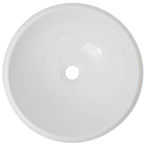 Fdit Lavabo De Salle De Bain Avec Mitigeur C Ramique Rond Blanc Fdi Cdiscount