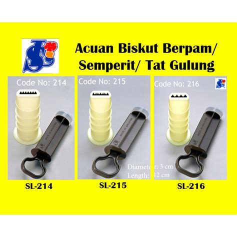 Acuan Biskut Berpam Acuan Kuih Semperit Acuan Tart Nenas Gulung