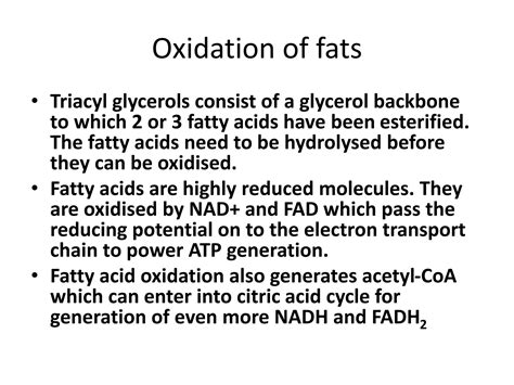 Solution Fatty Acid Oxidation Studypool