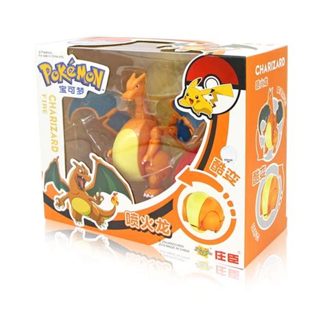 Anime Pokemon Figures Transformer Poke Ball Model Pikachu Charizard